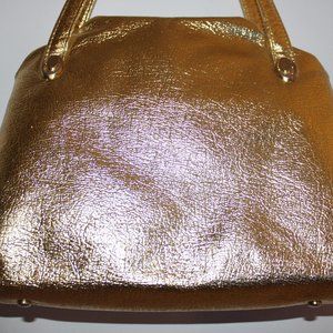 Bags | Vintage Gold Top Handle Handbag Purse Bag | Poshmark